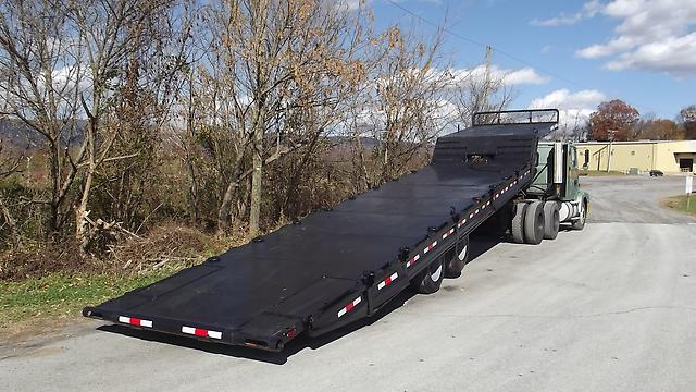43' LANDOLL HAULOLL ROLLBACK TRAILER HYDRAULIC SLIDING AXLE