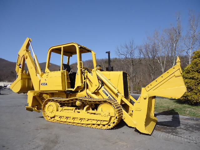 JOHN DEERE 455 CRAWLER TRACK LOADER 4 IN 1 BUCKET AND BACKHOE ATACHMENT