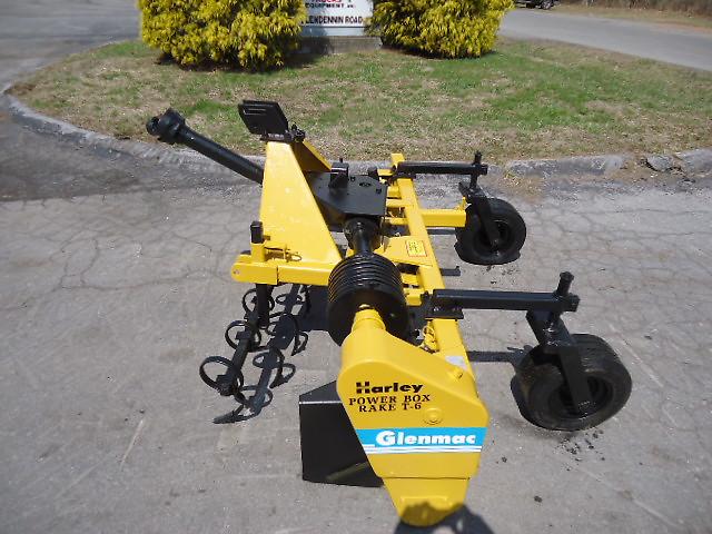 GLENMAC HARLEY RAKE POWER BOX T- 6 FT SOIL CONDITIONER ROCK HOUND 3 ...